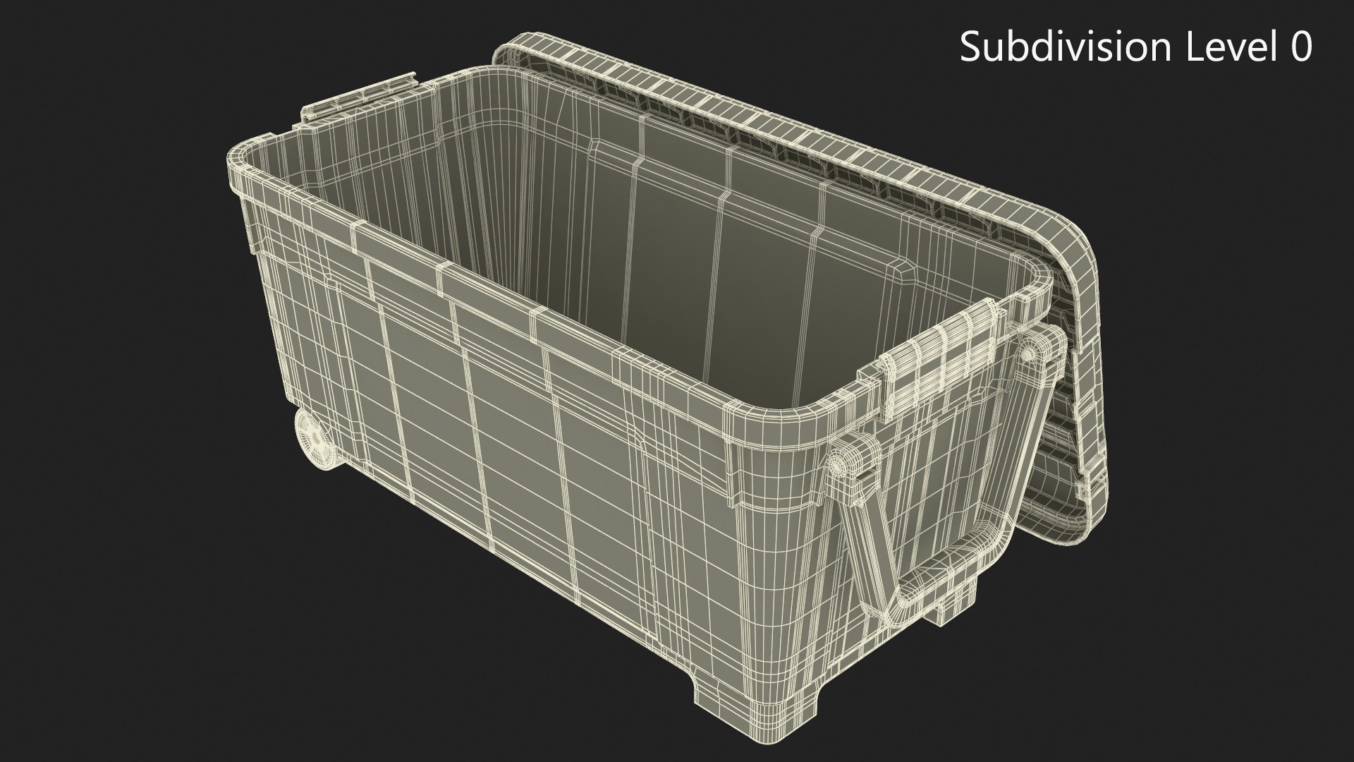 3D Model Plastic Storage Container Open Green - TurboSquid 2237745