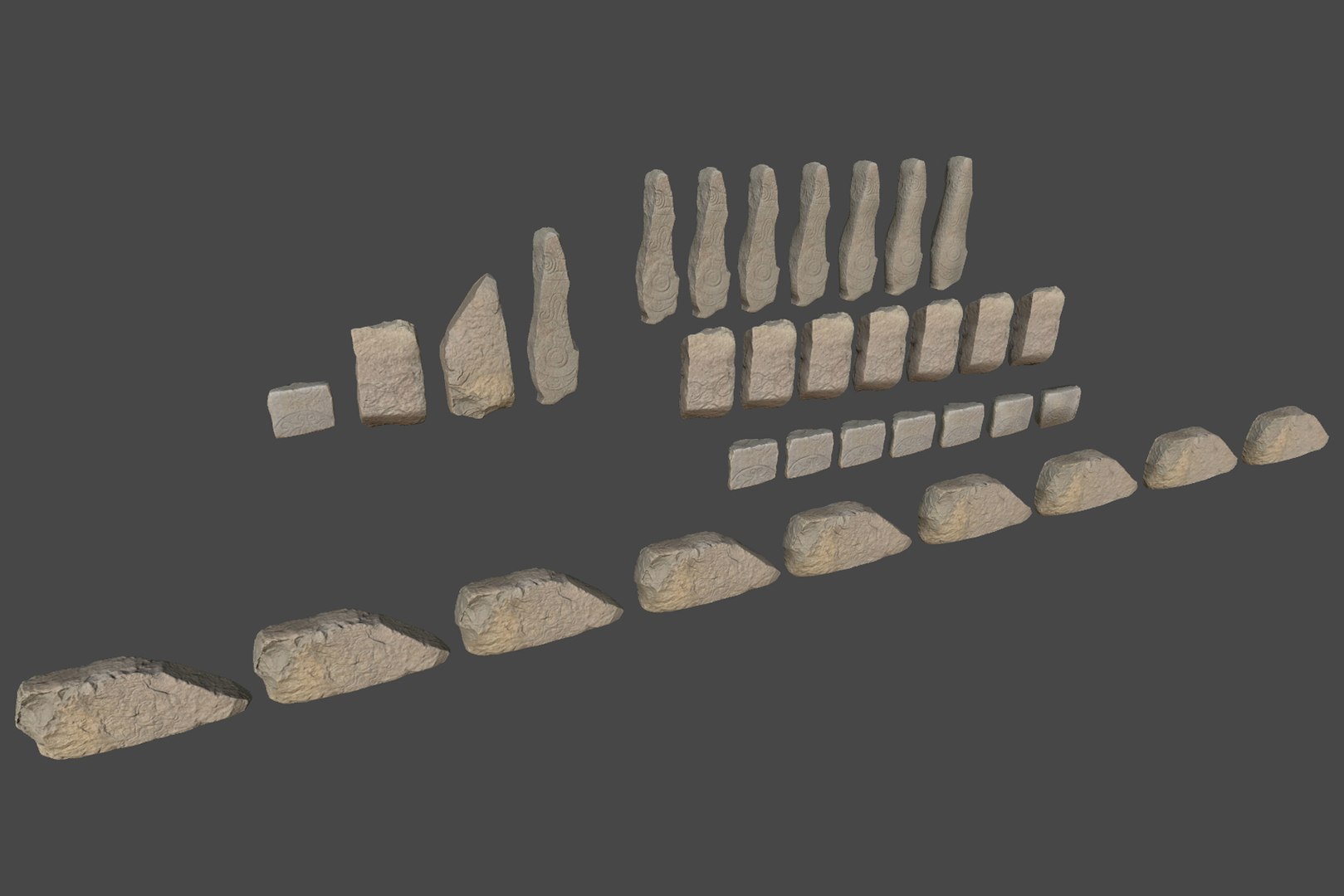 Photorealistic fantasy stones 3D model - TurboSquid 1249165