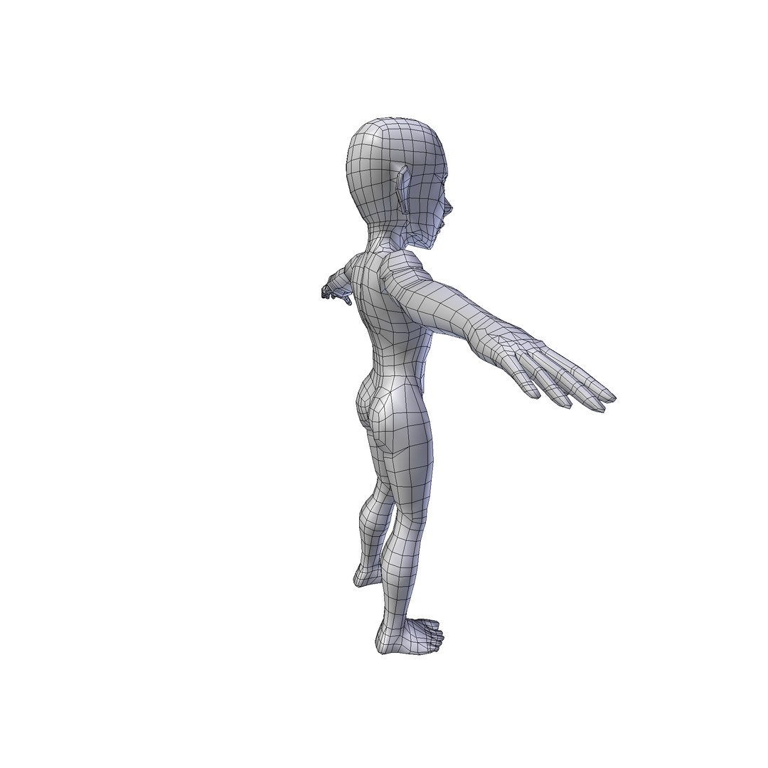 3D Anime Girl 1 21m Basemesh - TurboSquid 2322545