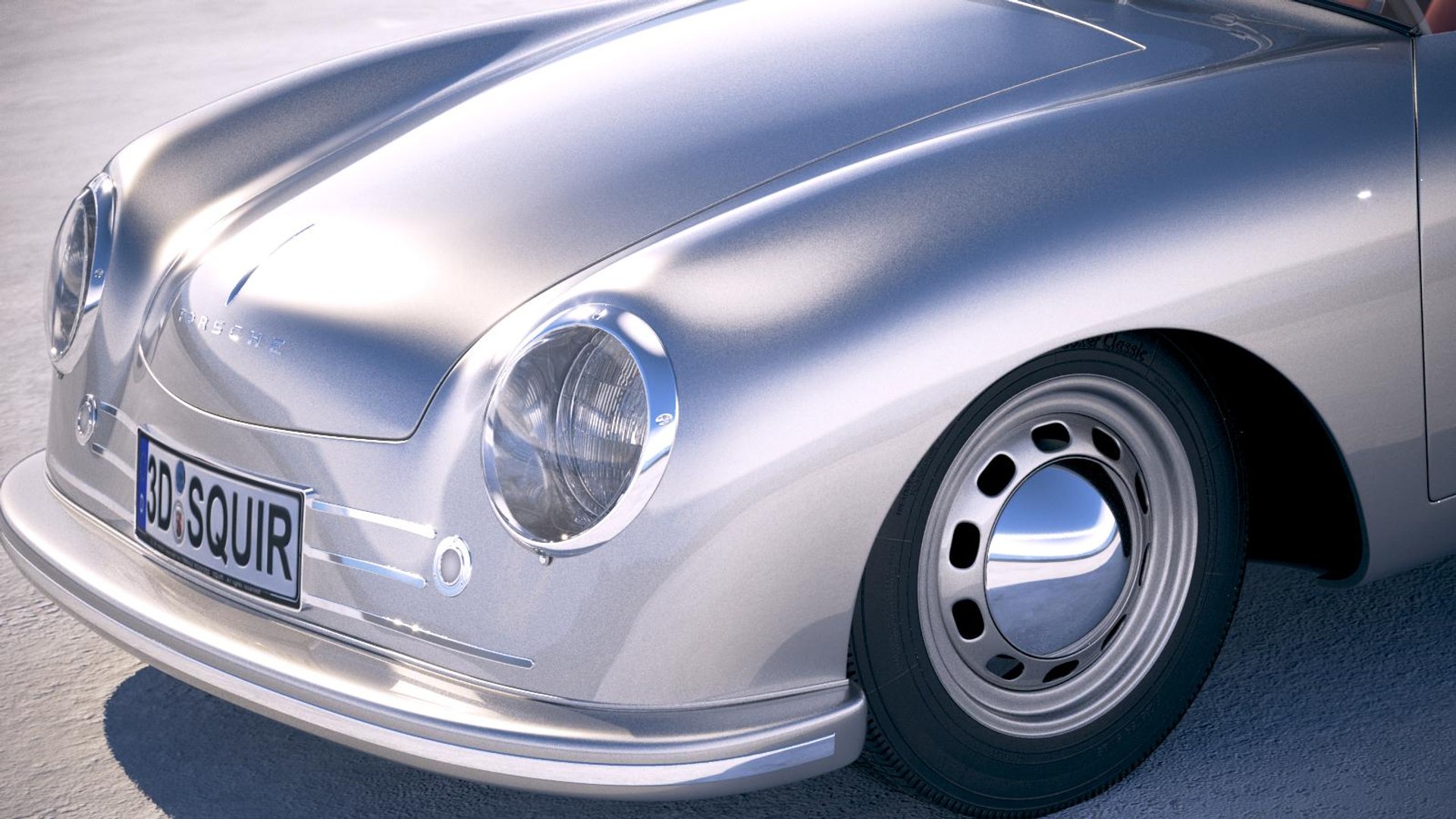 3d Porsche 356 Number Model