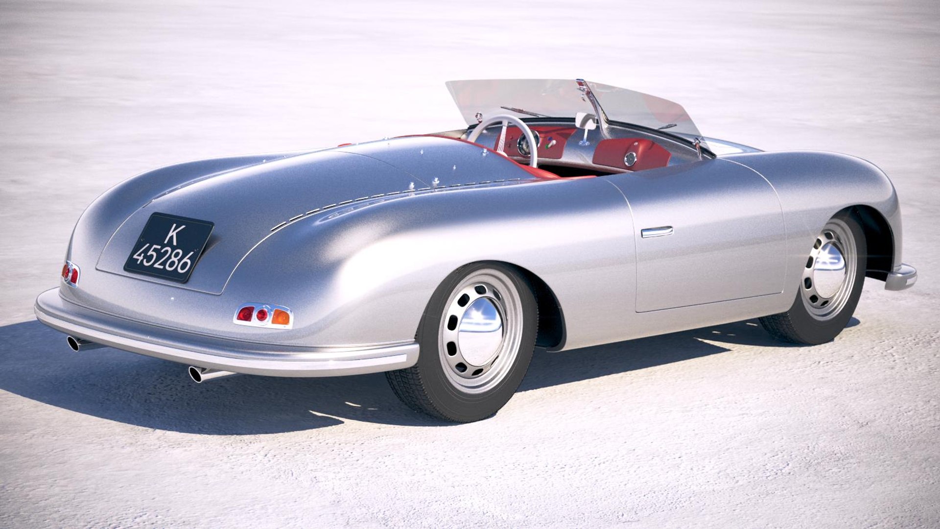 3d Porsche 356 Number Model