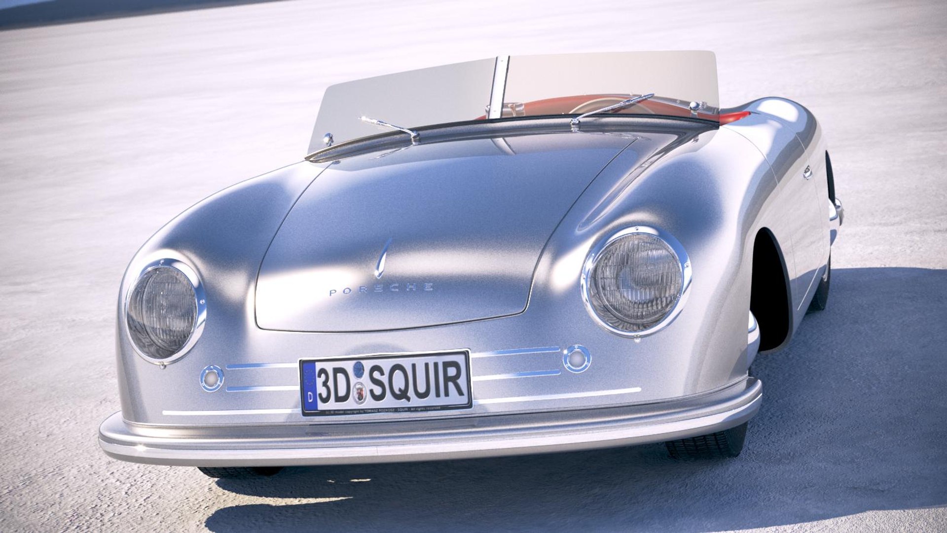 3d Porsche 356 Number Model