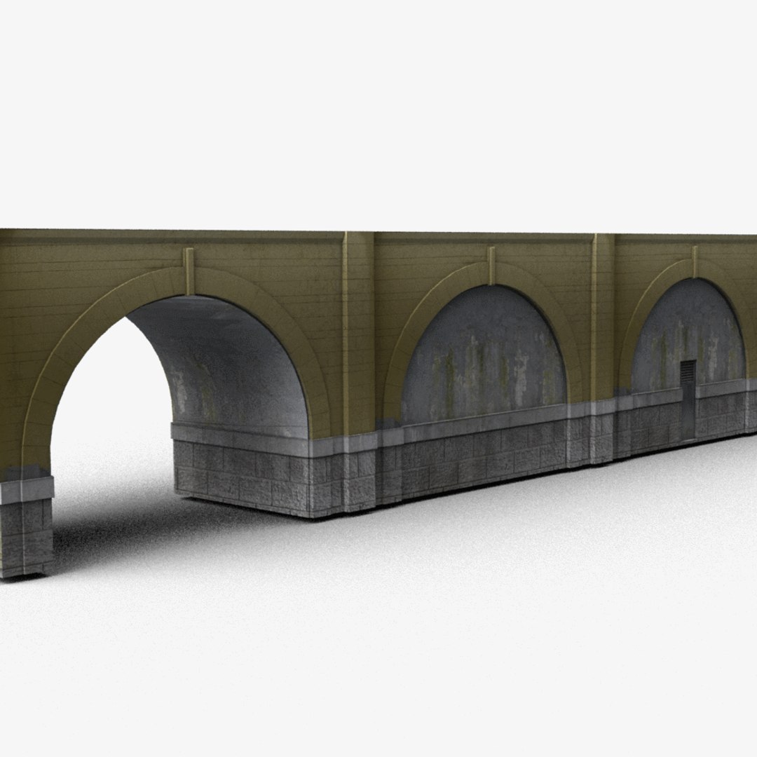 Modular concrete bridge 3D model - TurboSquid 1342734