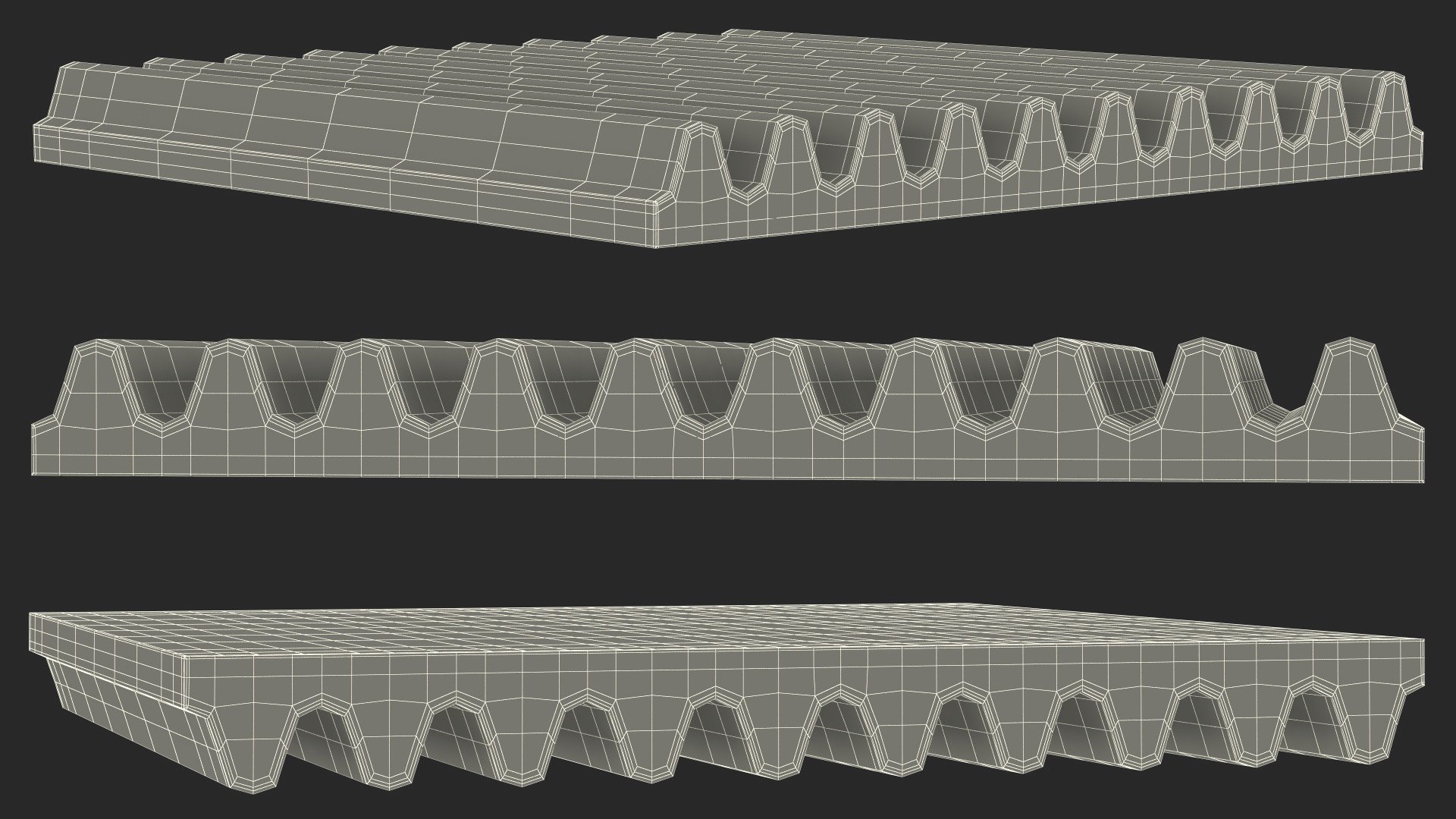 Acoustic Foam Panel Black 3D model - TurboSquid 2070246