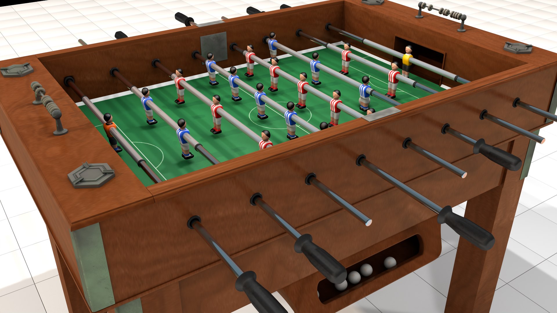3D Soccer Table Model - TurboSquid 1776026