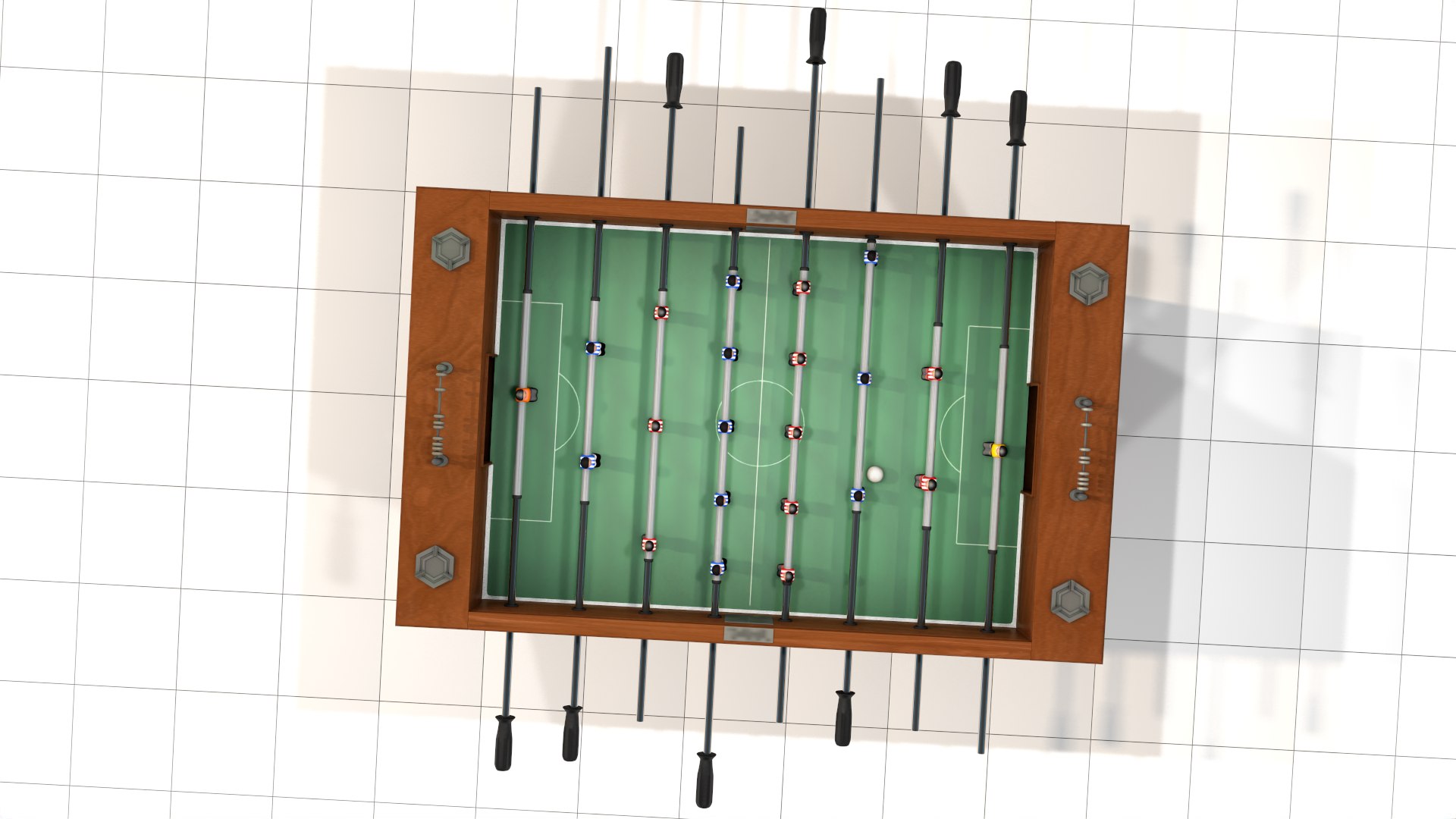 3D Soccer Table Model - TurboSquid 1776026