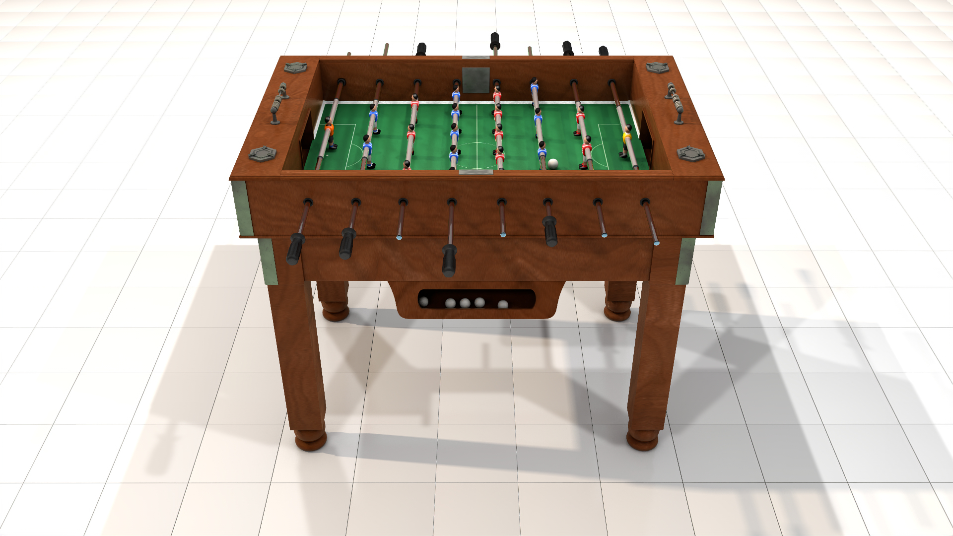 3D Soccer Table Model - TurboSquid 1776026