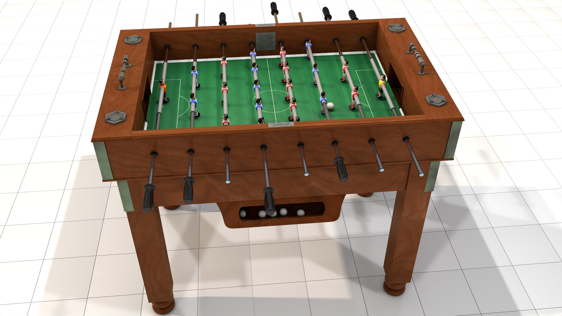 3D Soccer Table Model - TurboSquid 1776026