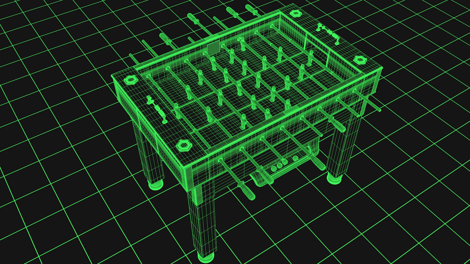3D Soccer Table Model - TurboSquid 1776026
