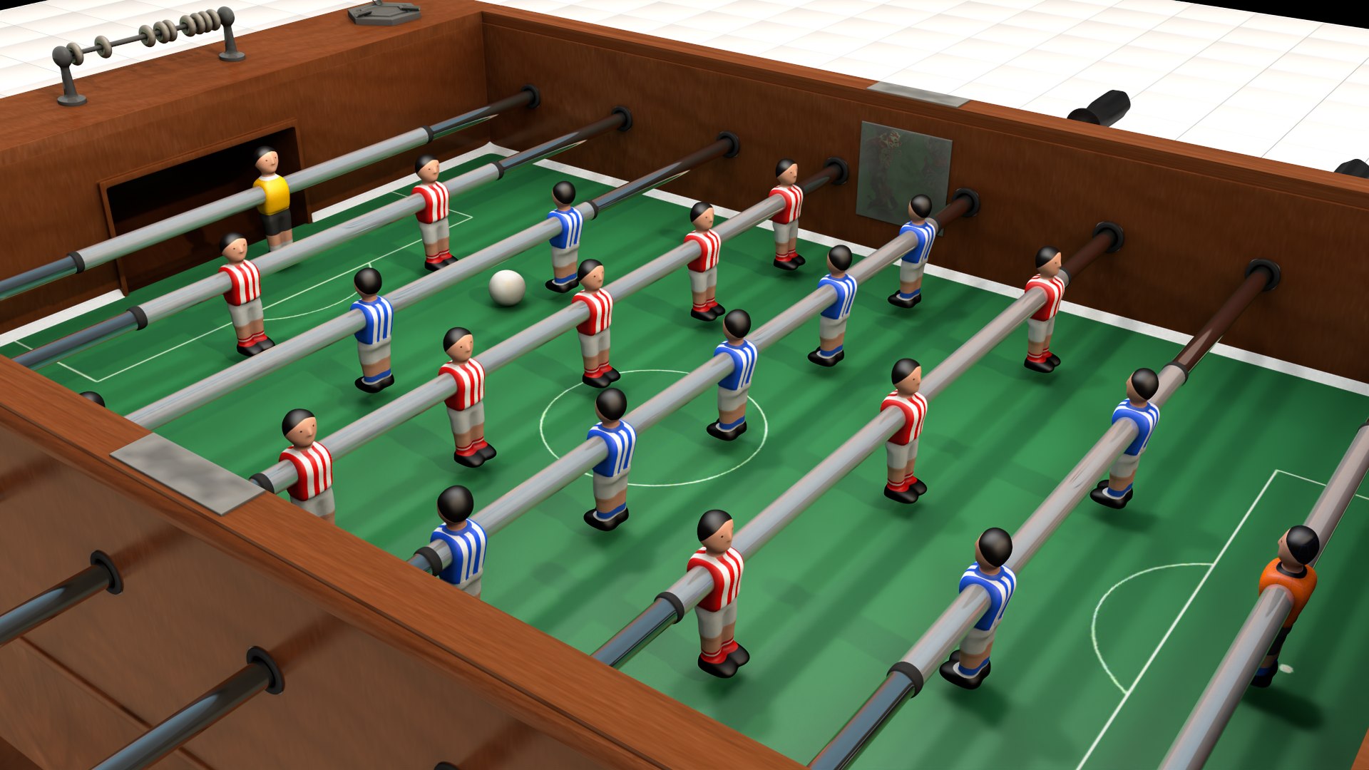 3D Soccer Table Model - TurboSquid 1776026