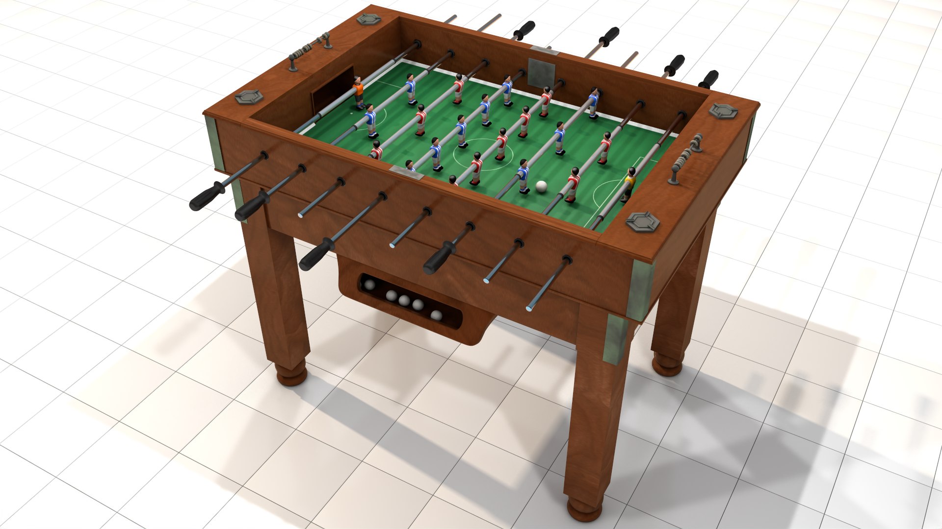 3D Soccer Table Model - TurboSquid 1776026