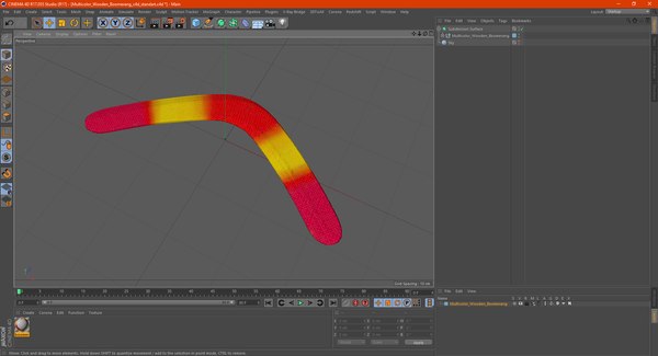 3D wooden boomerang model - TurboSquid 1708465