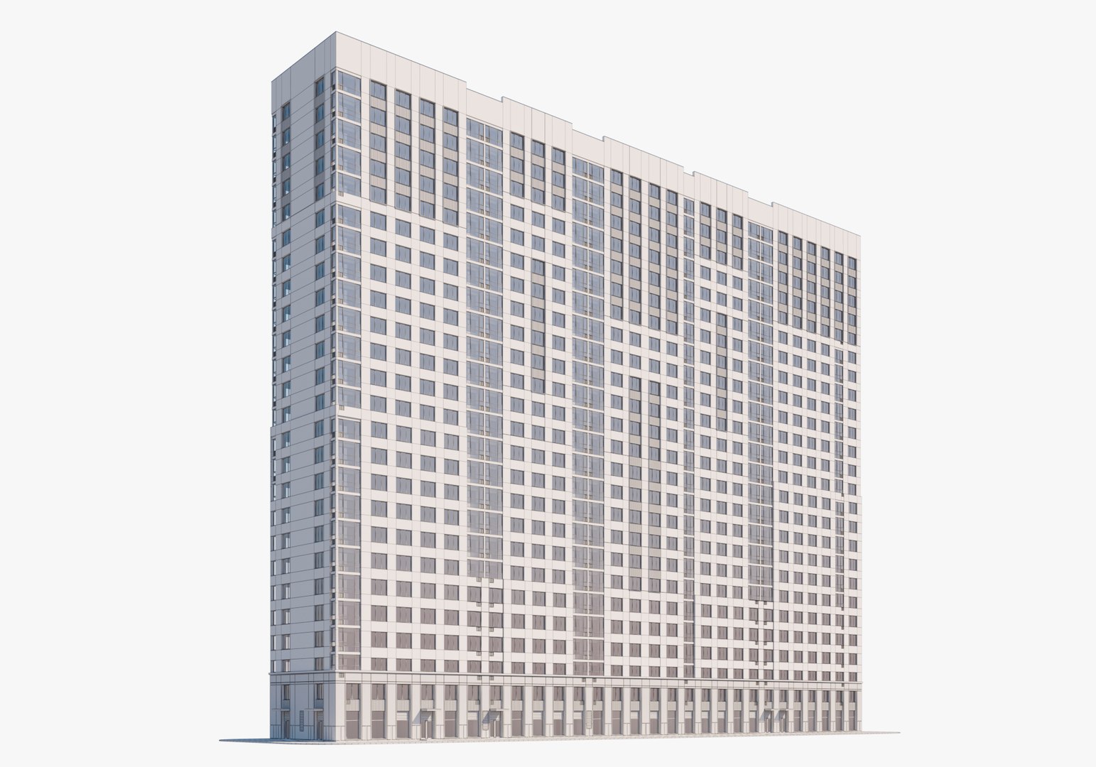 3D High-rise Building - TurboSquid 1360773