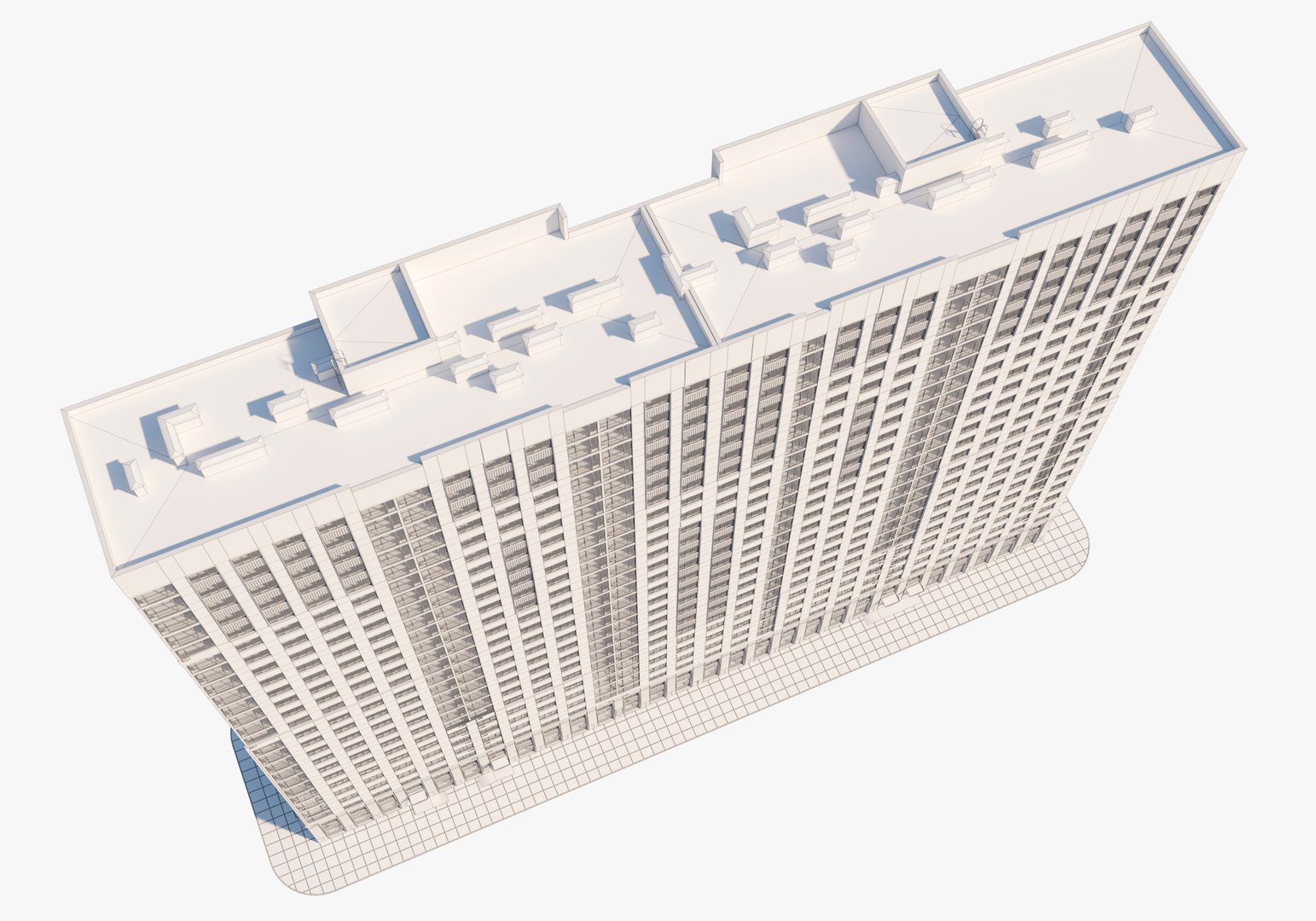 3D High-rise Building - TurboSquid 1360773