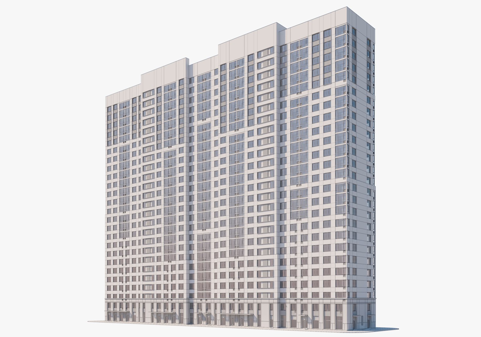 3D High-rise Building - TurboSquid 1360773