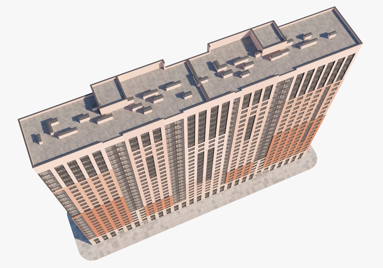 3D High-rise Building - TurboSquid 1360773