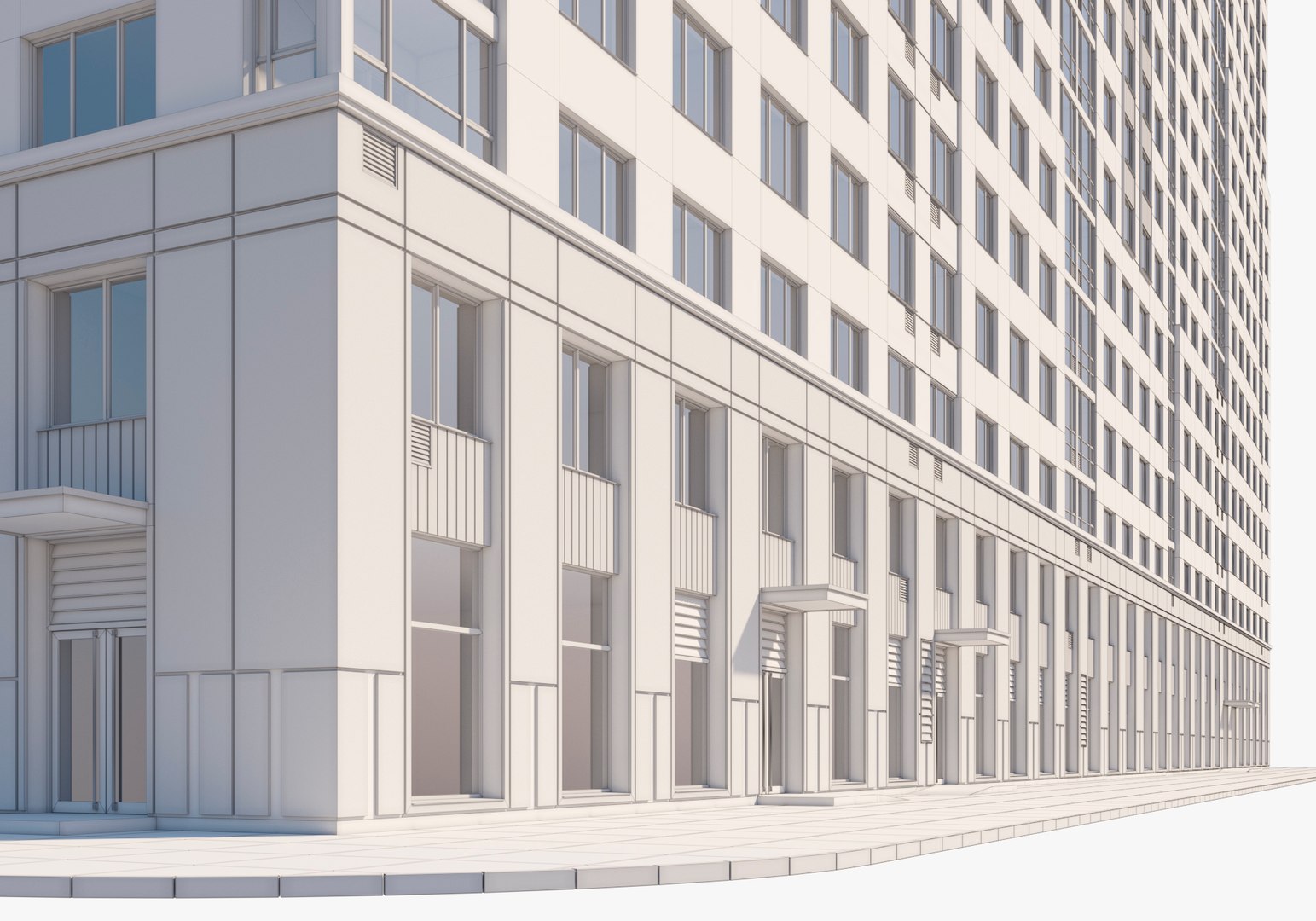 3D High-rise Building - TurboSquid 1360773