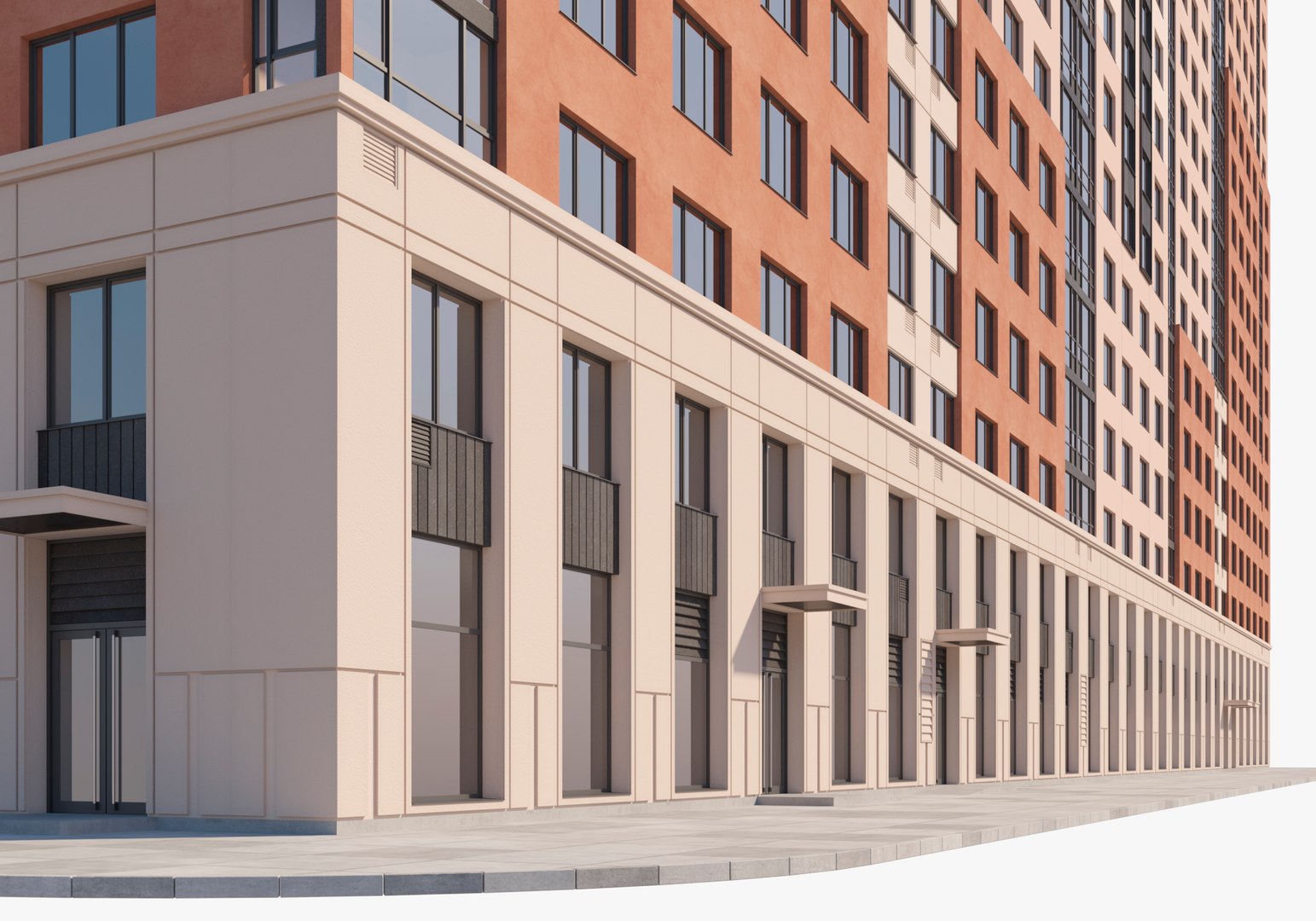 3D High-rise Building - TurboSquid 1360773