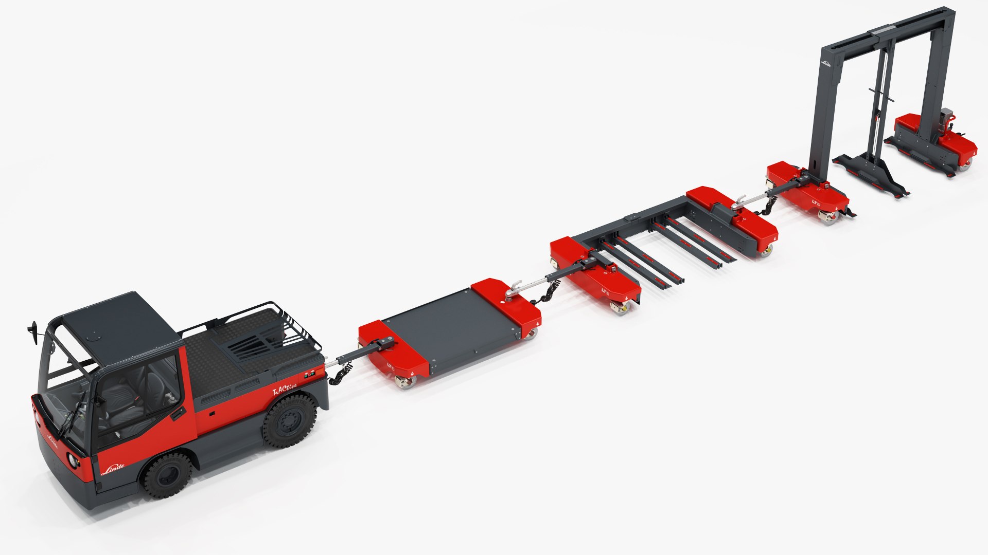 3D Linde P250 Industrial Logistic Train System Model - TurboSquid 2236461