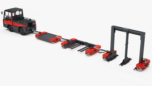 modelo 3d Sistema de tren logístico industrial Linde P250 - TurboSquid ...
