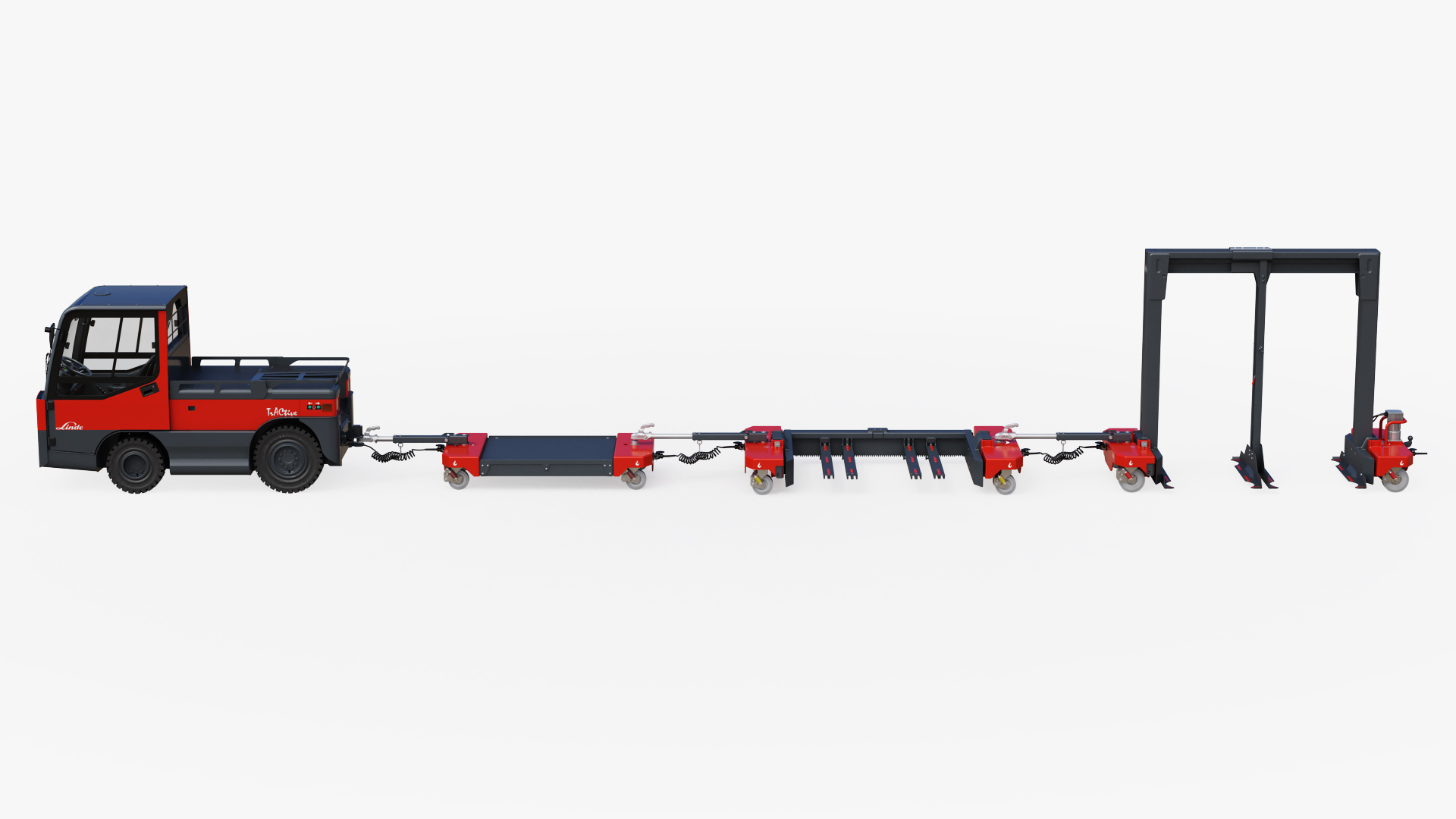 3D Linde P250 Industrial Logistic Train System Model - TurboSquid 2236461