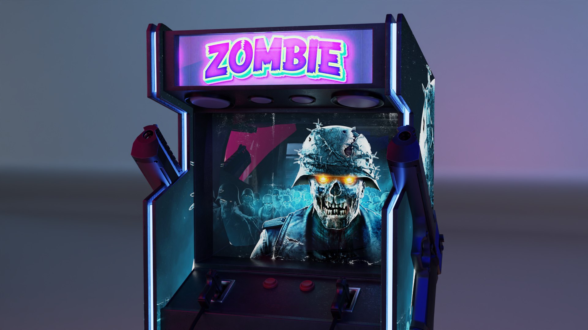 Zombie Shooting Game Machine 3D - TurboSquid 2319812
