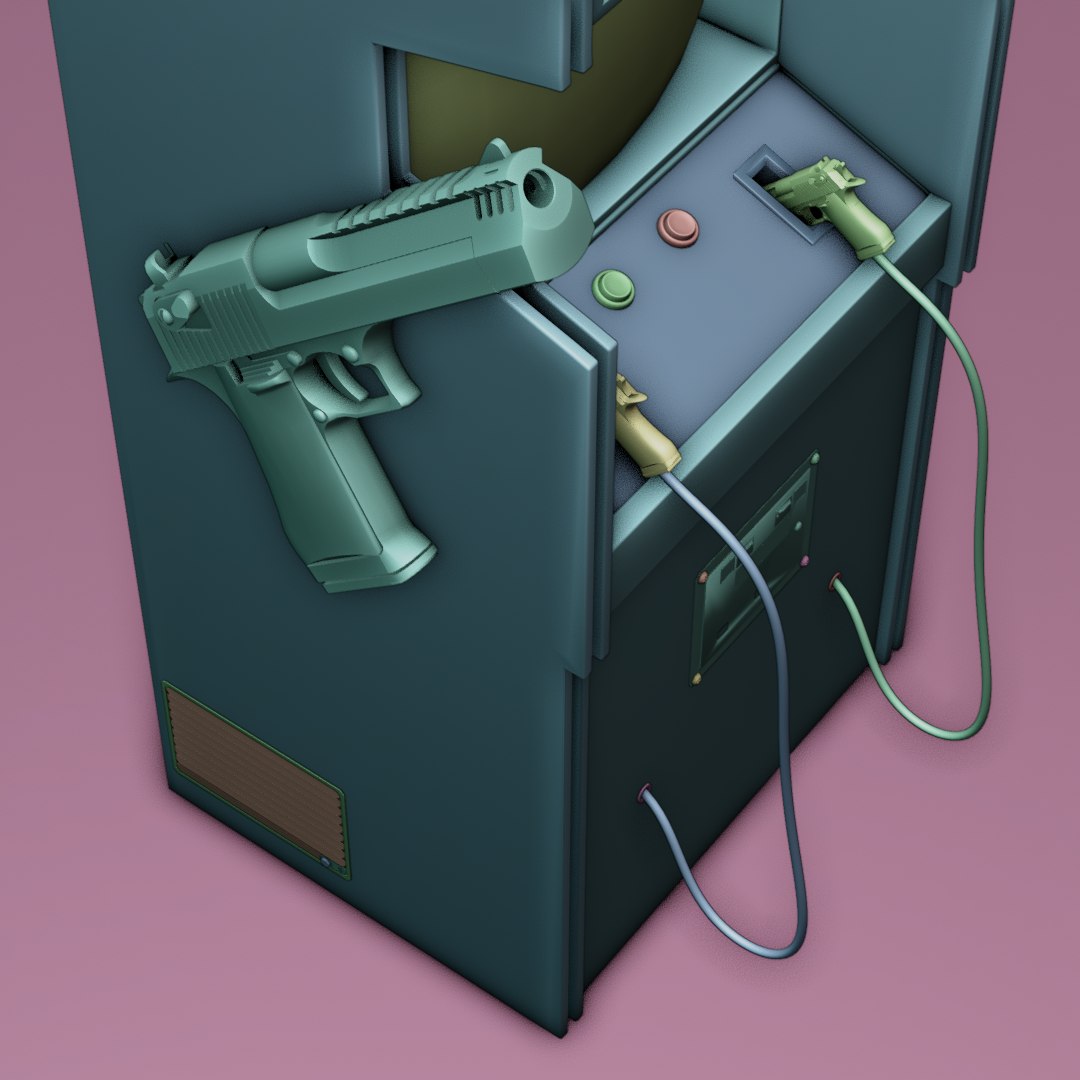 Zombie Shooting Game Machine 3D - TurboSquid 2319812