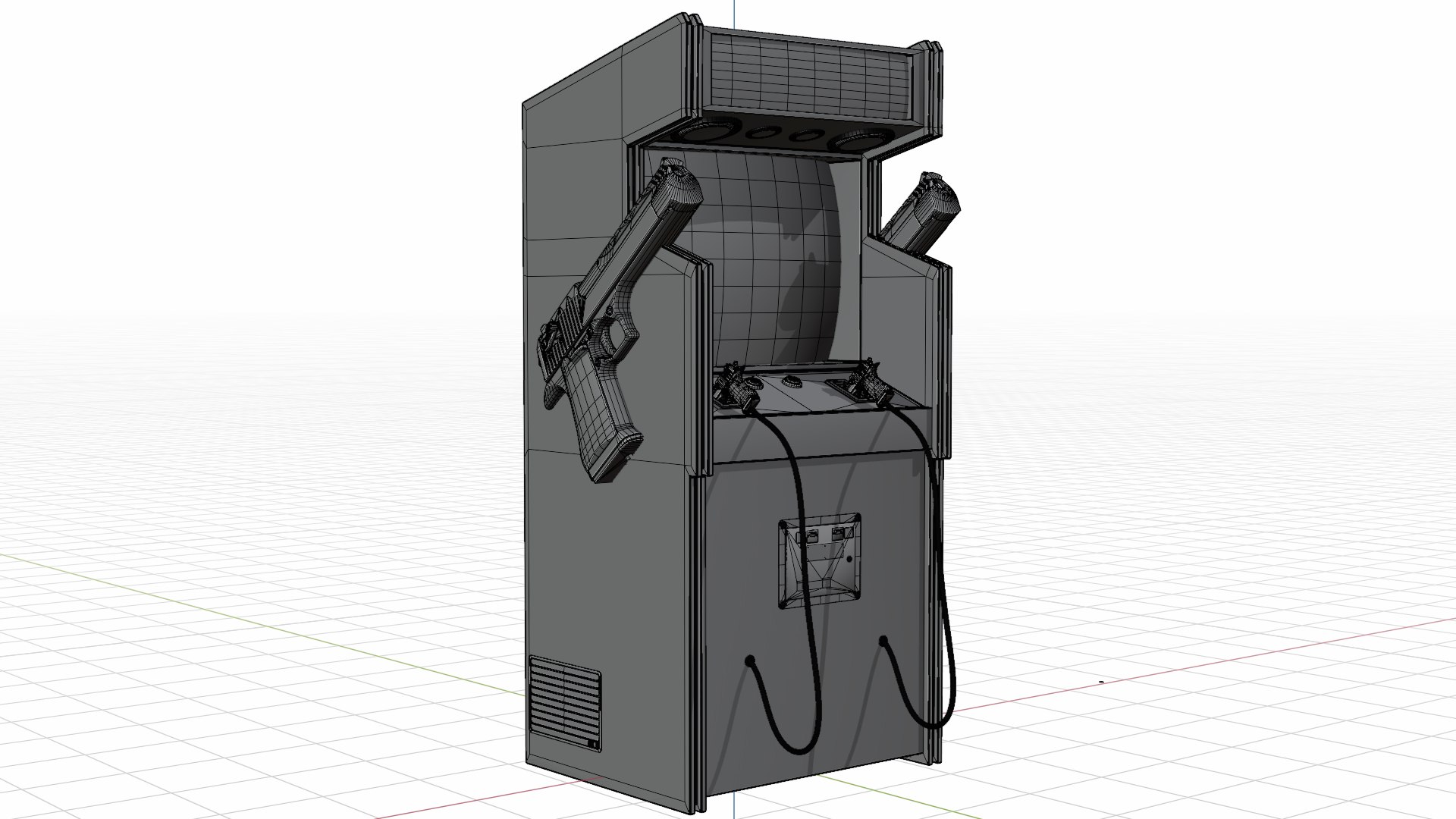 Zombie Shooting Game Machine 3D - TurboSquid 2319812