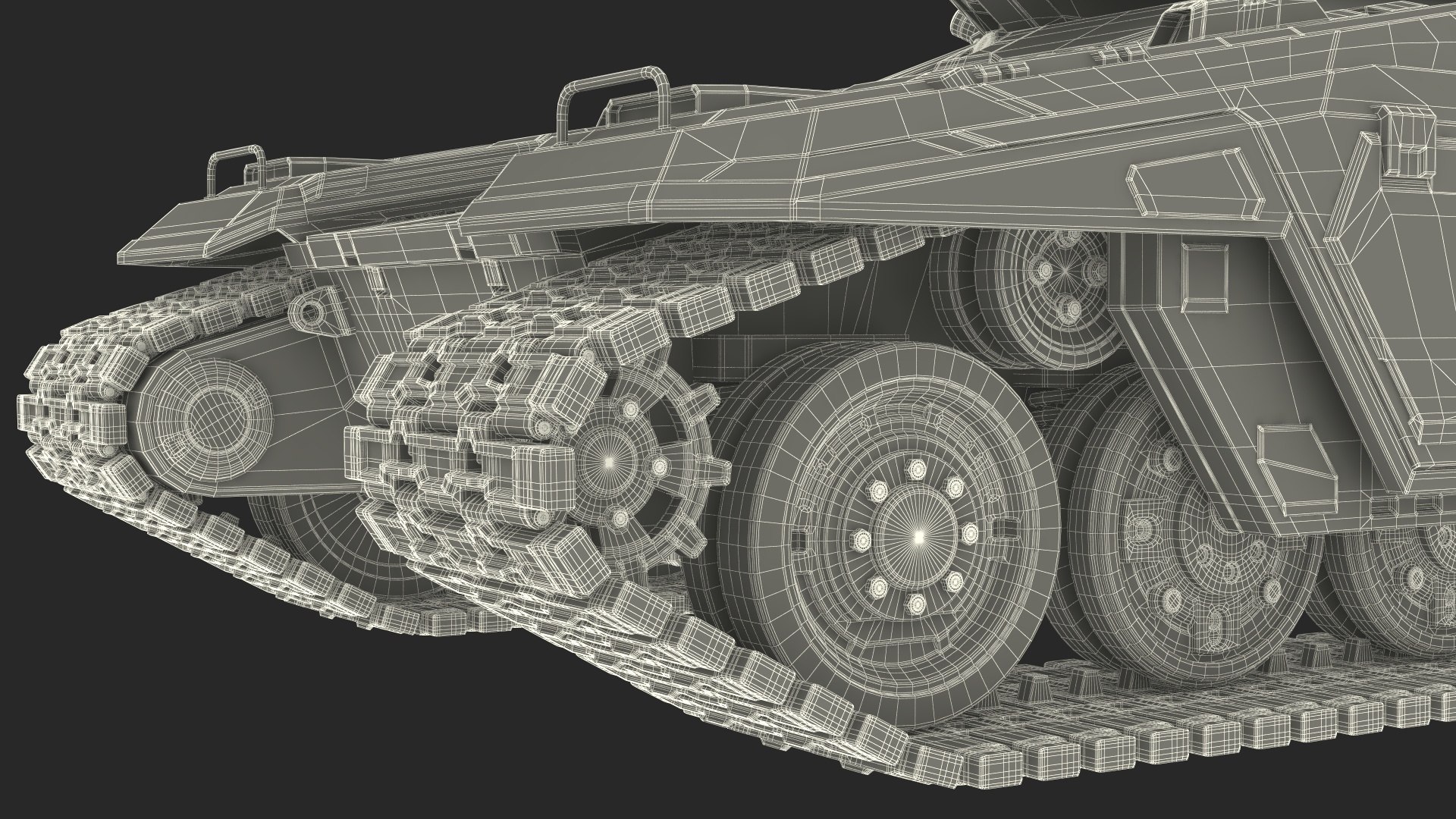 3D Model Futuristic Battle Tank In Camouflage Rigged For Maya ...