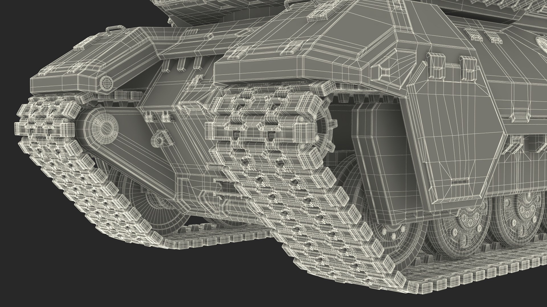 3D Model Futuristic Battle Tank In Camouflage Rigged For Maya ...