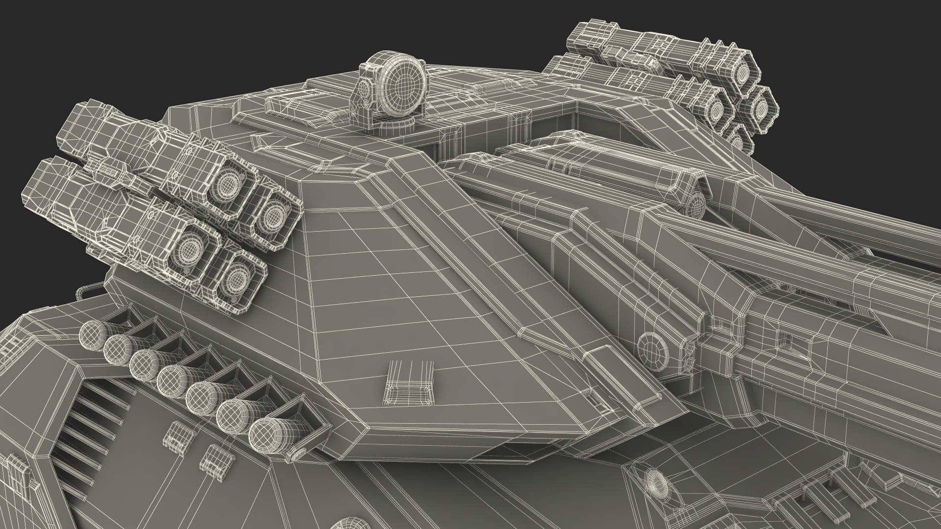 3D Model Futuristic Battle Tank In Camouflage Rigged For Maya ...