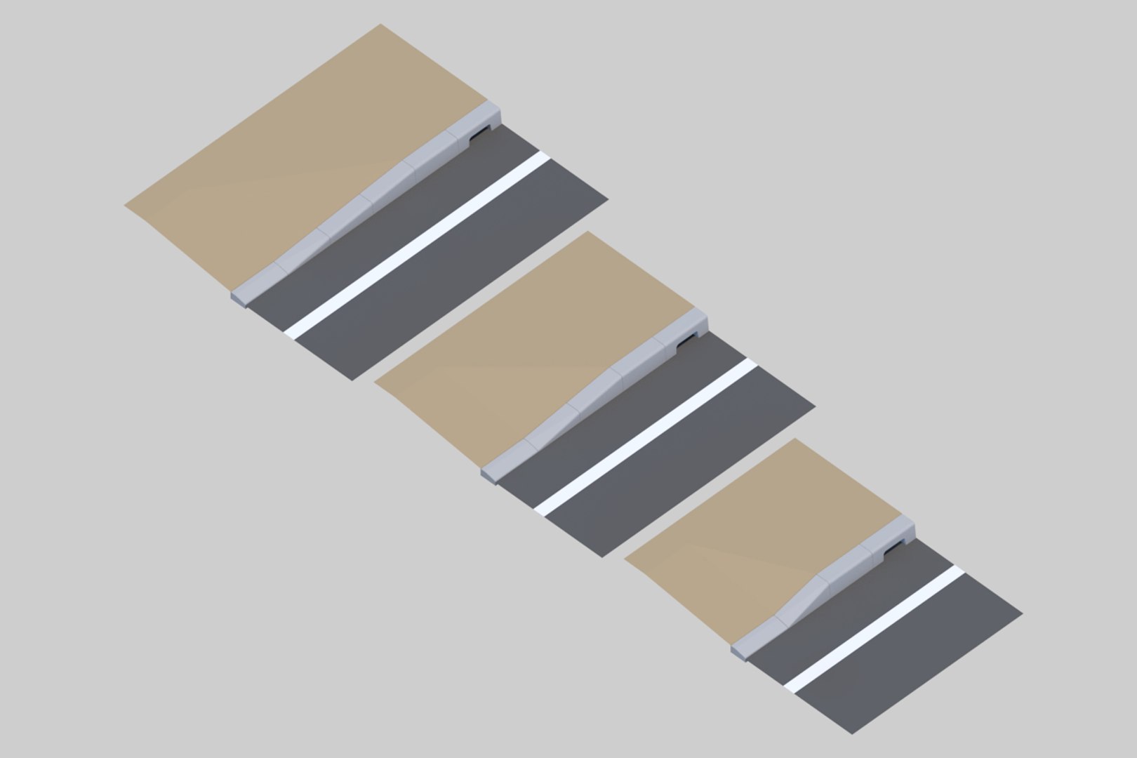 Curb One-sided Sidewalk Block 3D Model - TurboSquid 2114024