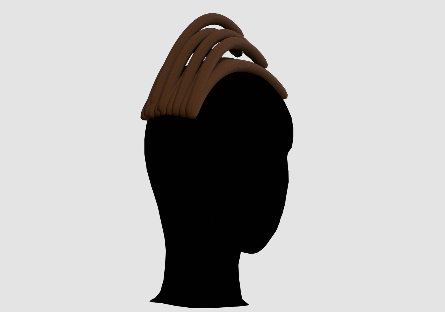 3D Simple Brown Hairstyle - TurboSquid 1931890