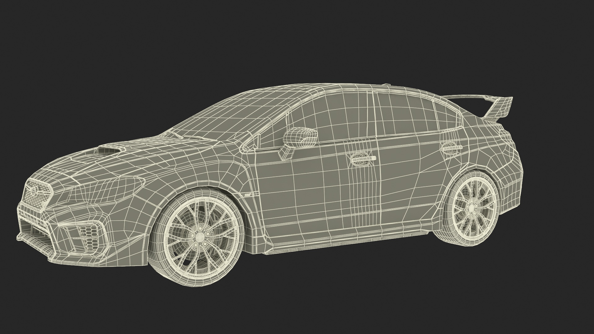 Subaru WRX STI 2021 Sedan Blue 3D Model - TurboSquid 2342522