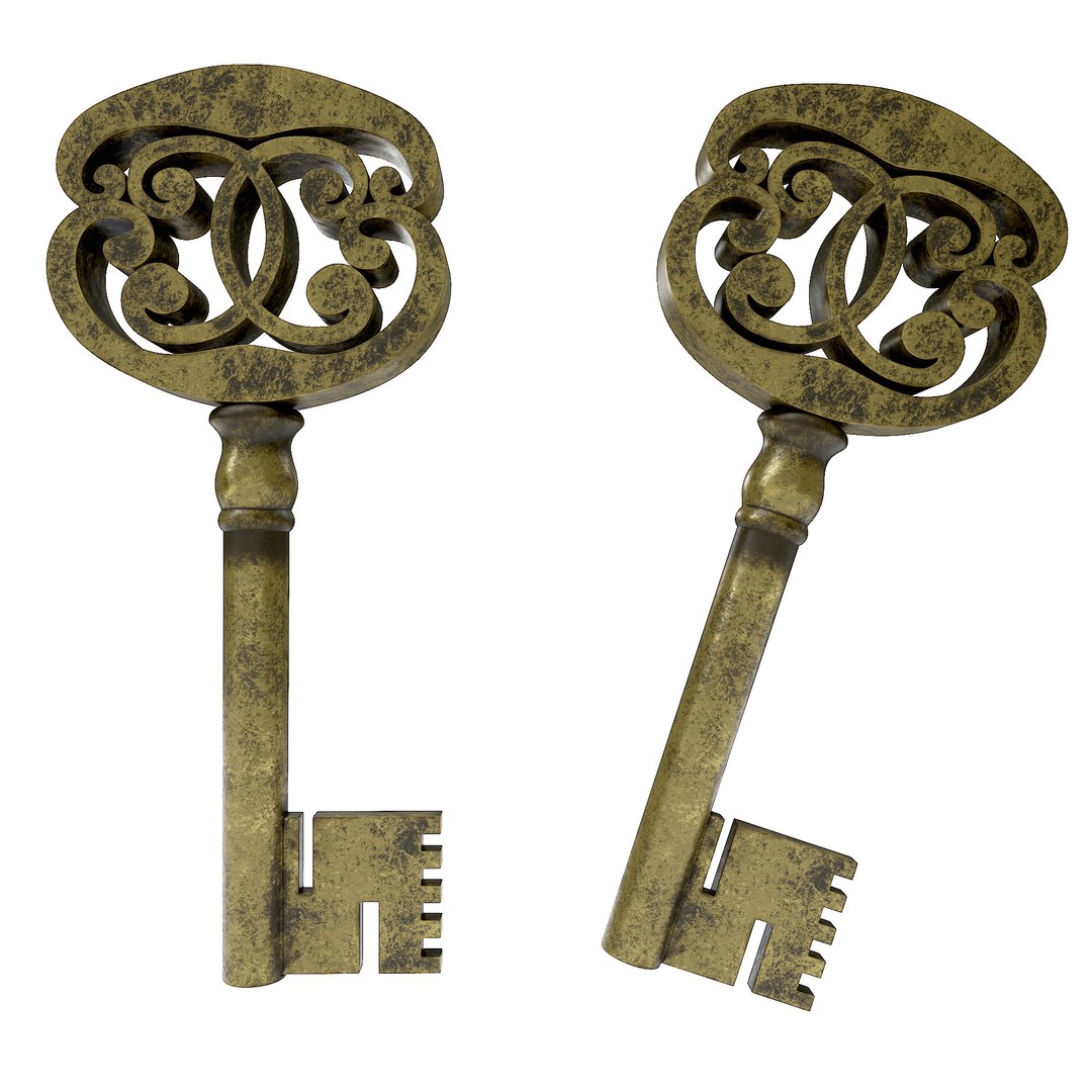 3D Antique Brass Key - TurboSquid 1976550