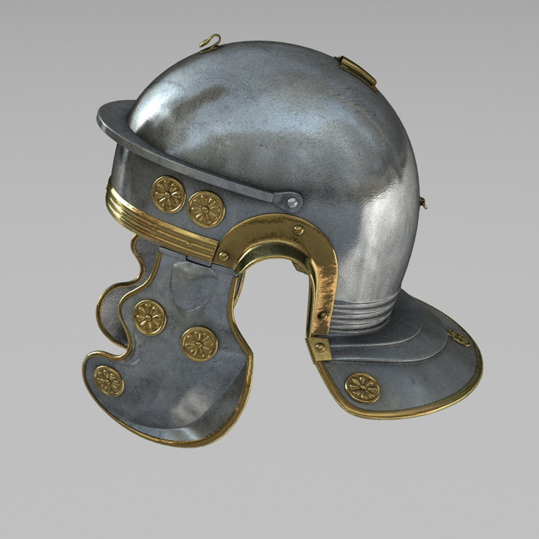 3d model of roman helmet