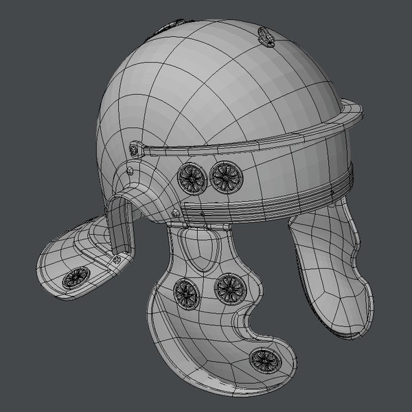 3d model of roman helmet