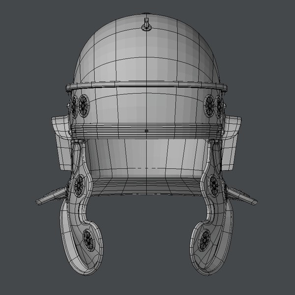 3d model of roman helmet
