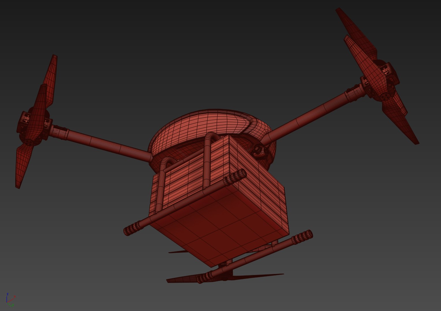 3D Pizza Drone Delivery Tricopter - TurboSquid 2516378