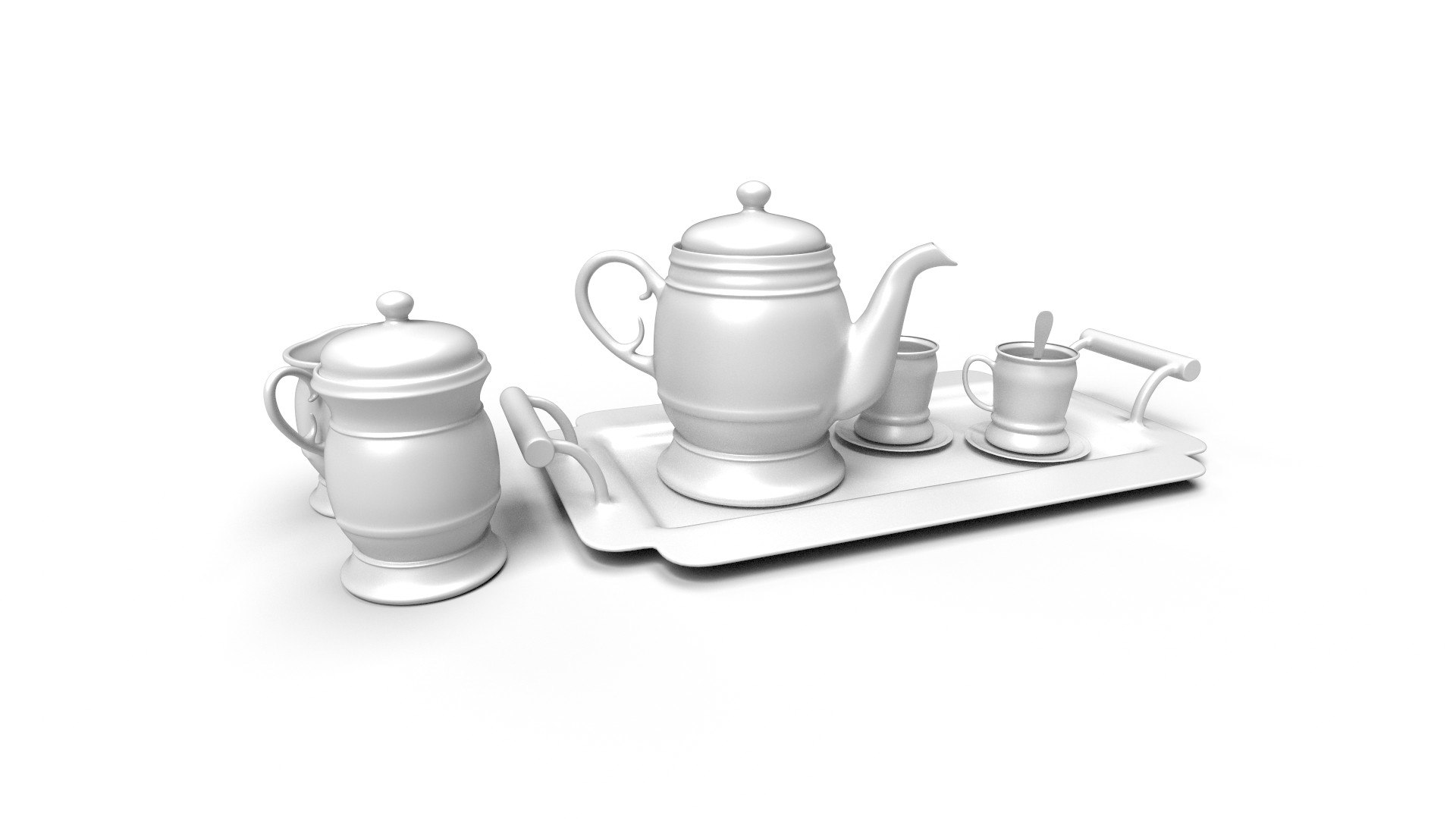3D Tea Set 1 - TurboSquid 2340937