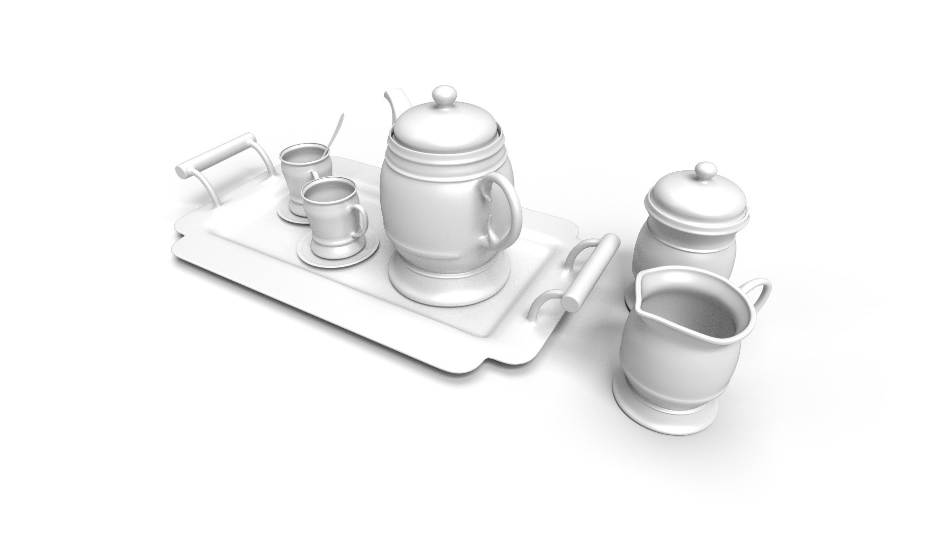 3D Tea Set 1 - TurboSquid 2340937