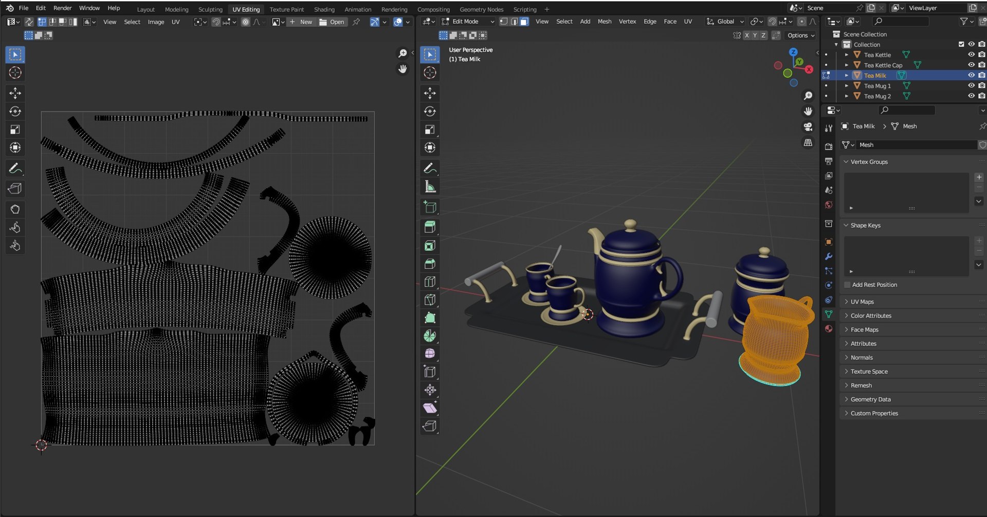 3D Tea Set 1 - TurboSquid 2340937