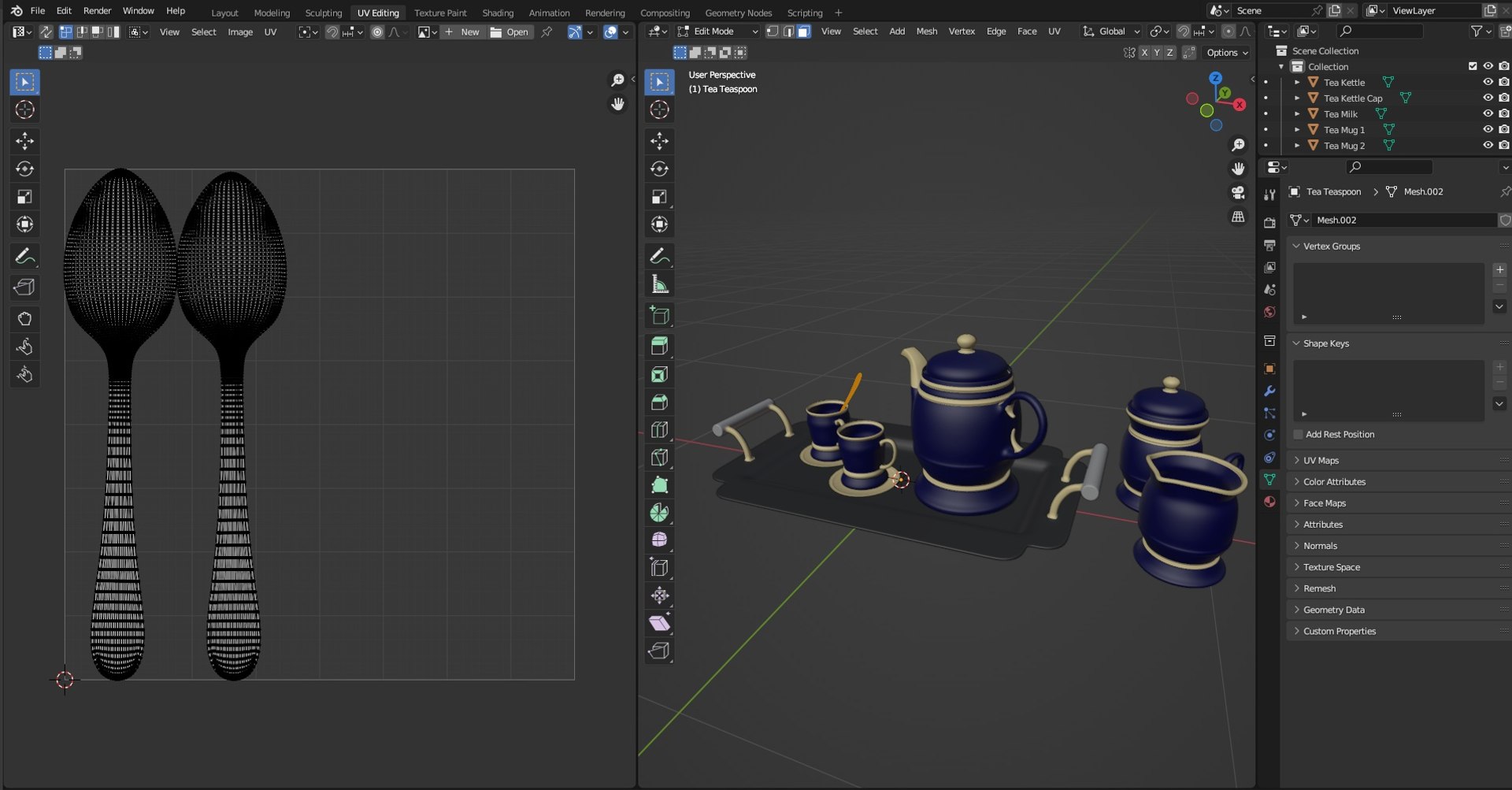 3D Tea Set 1 - TurboSquid 2340937