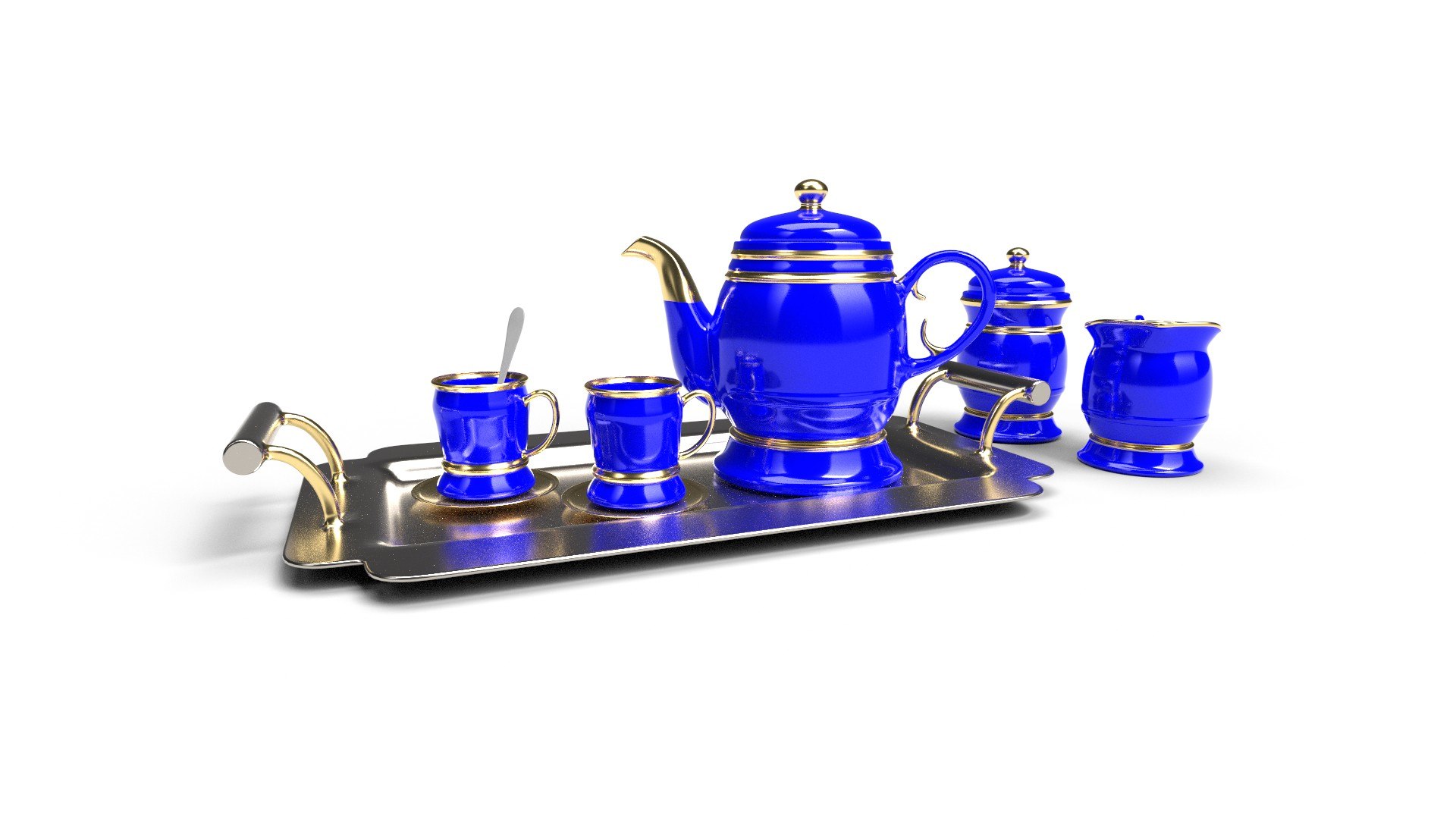 3D Tea Set 1 - TurboSquid 2340937