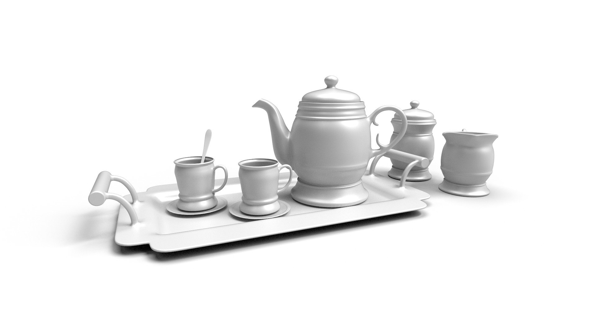 3D Tea Set 1 - TurboSquid 2340937