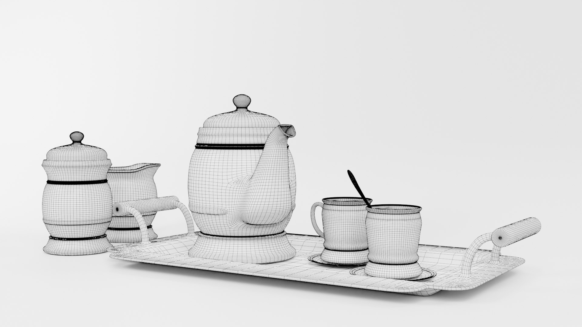 3D Tea Set 1 - TurboSquid 2340937