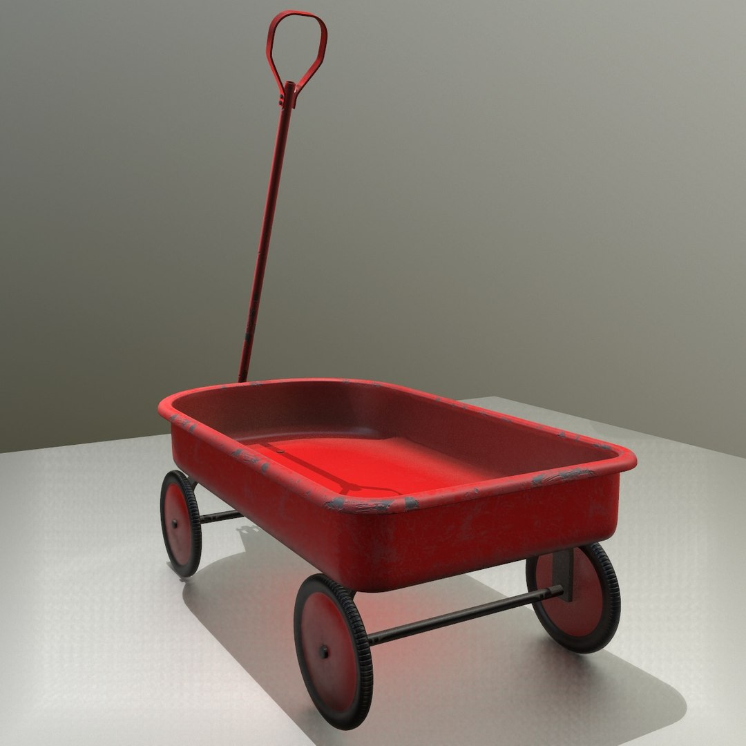 3d Vintage Toy Wagon Model