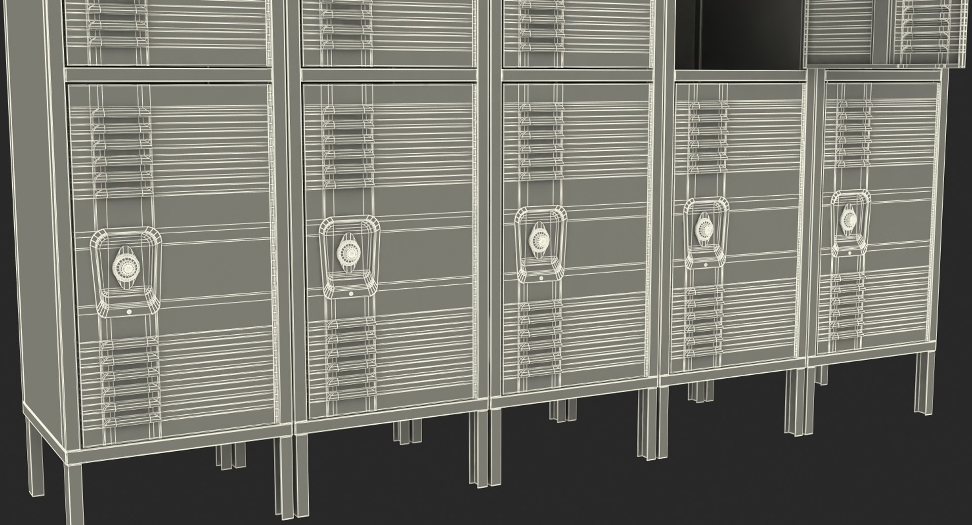 3D personal lockers - TurboSquid 1423771