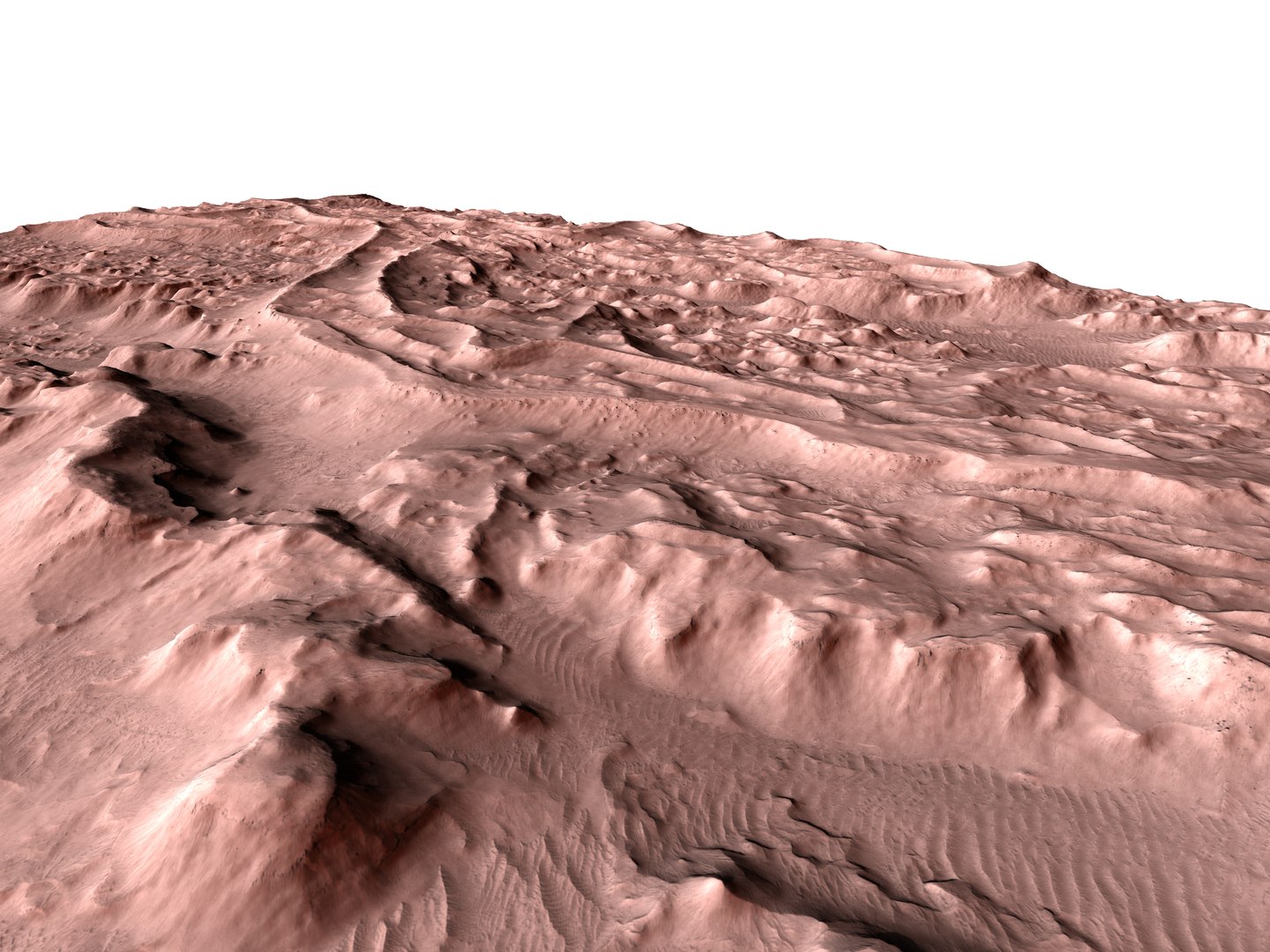 3D MARS VR - Inverted Streams In The Aeolis Region - TurboSquid 1969130