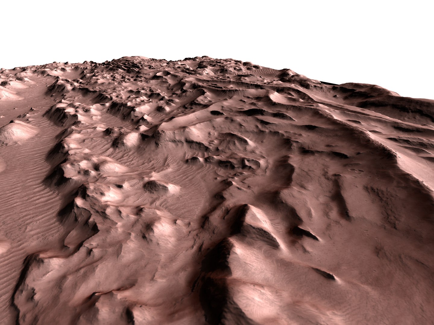 3D MARS VR - Inverted Streams In The Aeolis Region - TurboSquid 1969130